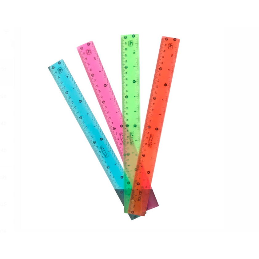 JOCAR REGLA PLASTICA FLEXIBLE 30 CMS | OFFICE CITY tu mejor opción