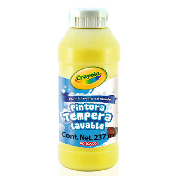 CRAYOLA TEMPERA PINTURA 237 ML AMARILLO | OFFICE CITY tu mejor opción