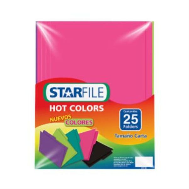 Folder StarFile Hot Colors Carta Color Arcoiris Cromático C/25 Pzas ...